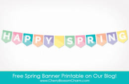 Happy Spring: Free Printable Banner – Charming Printables
